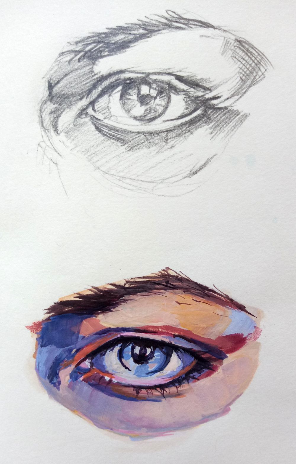 Gouache Eye Study | Skillshare Student Project