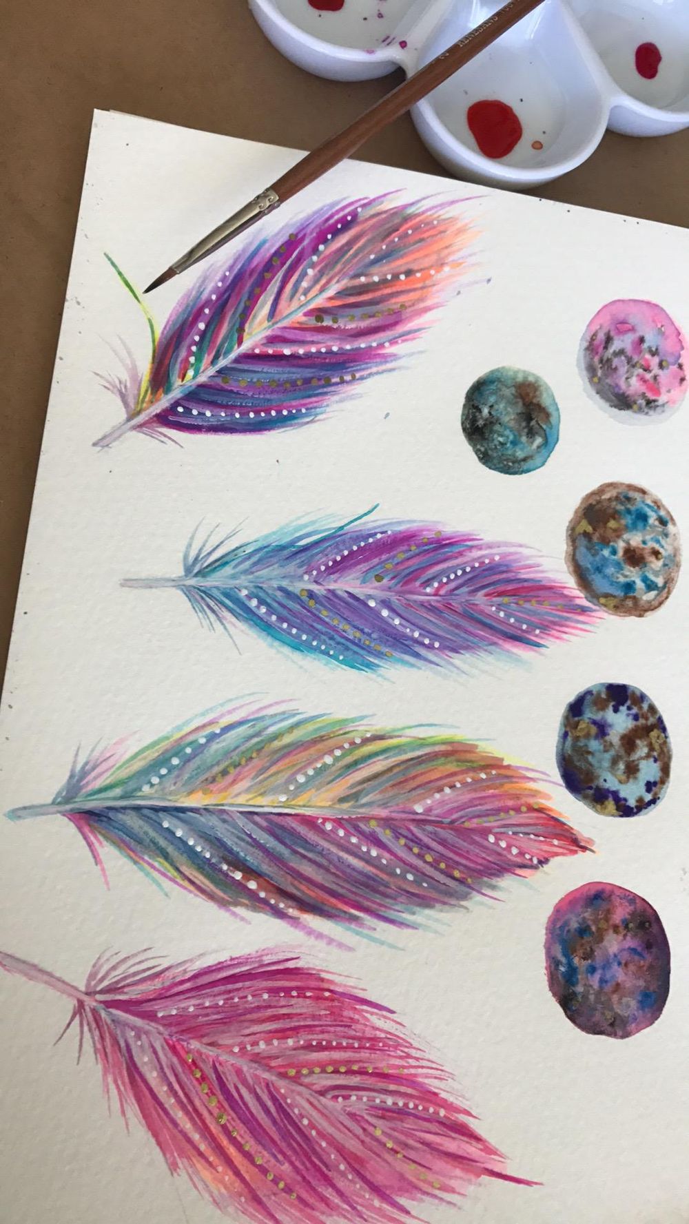 Feathers and moons | Skillshare Student Project