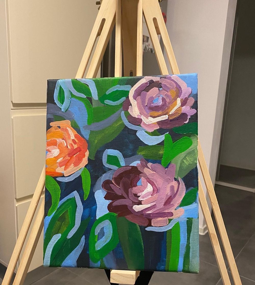 Flowers with Acrylic Paint | Skillshare Student Project