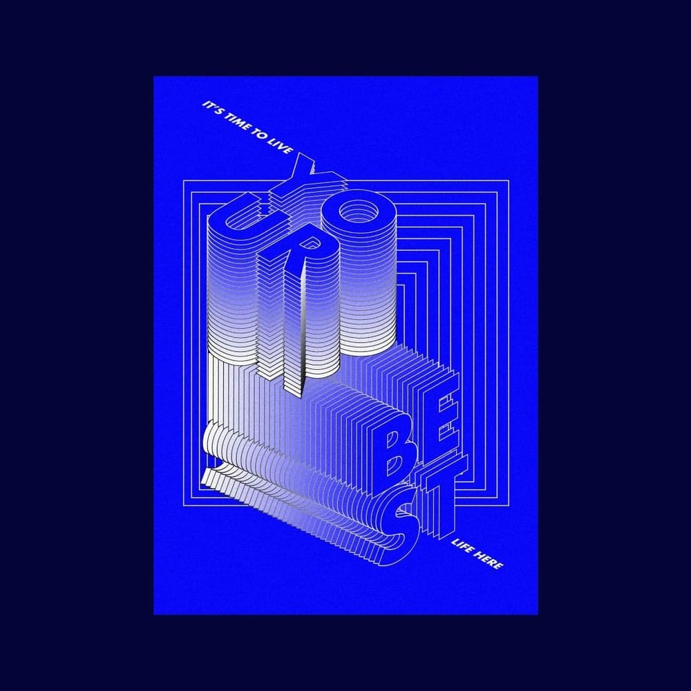 Isometric typography poster | Skillshare Student Project