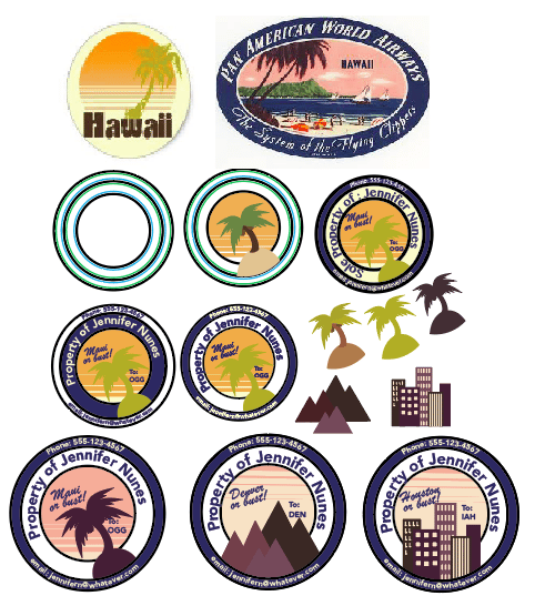 Travel stickers | Skillshare Student Project