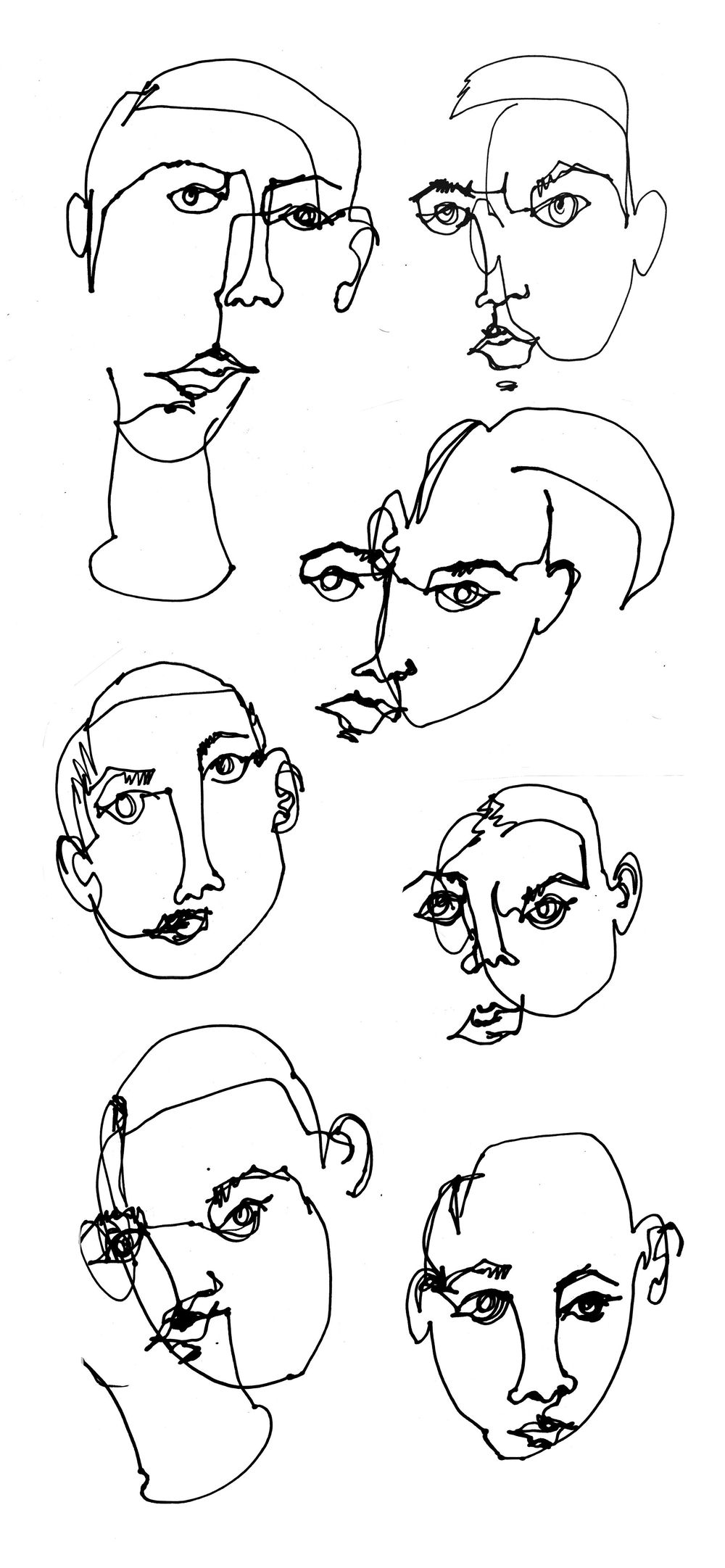 Blind Contour Self-Portrait | Skillshare Student Project