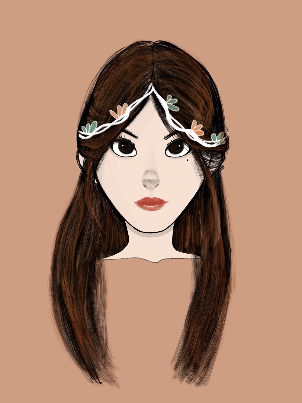 Female Portrait using Procreate | Skillshare Student Project