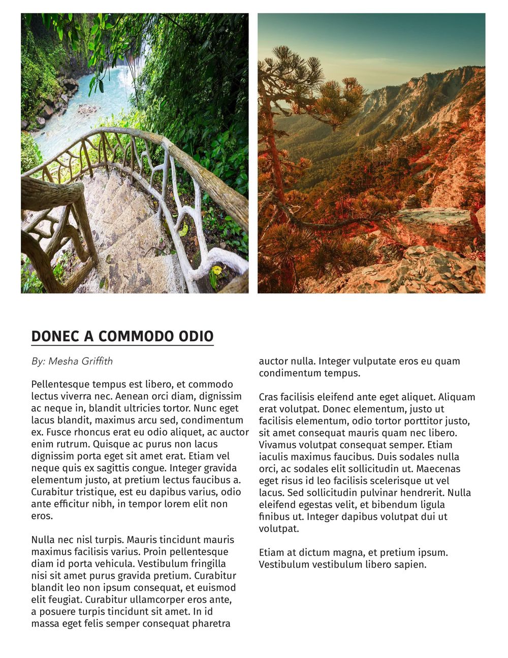 Hikers Magazine-InDesign Essentials | Skillshare Student Project