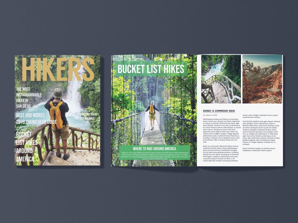 Hikers Magazine-InDesign Essentials | Skillshare Student Project