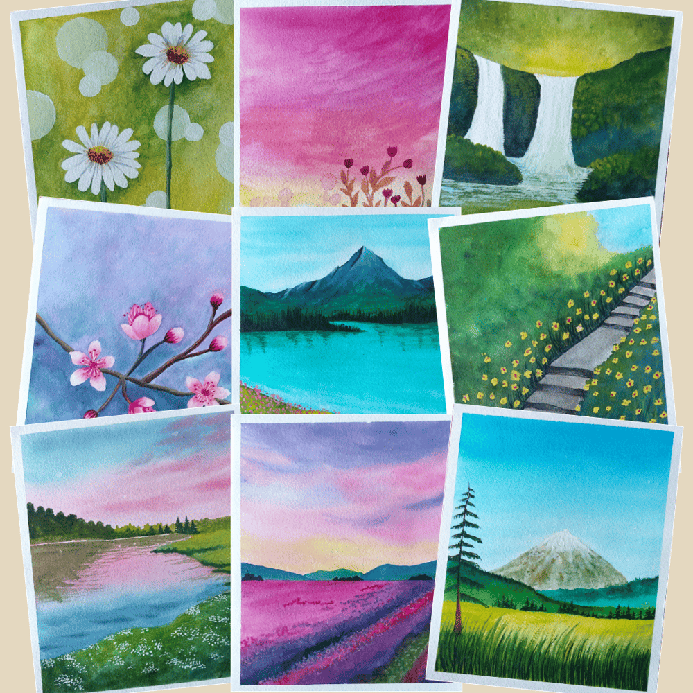 30 spring landscapes | Skillshare Student Project