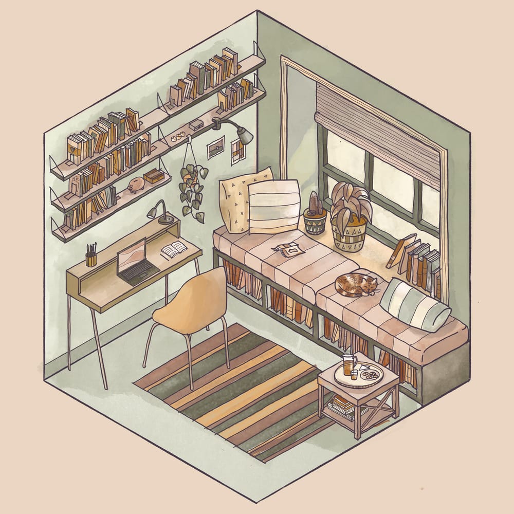 Isometric room | Skillshare Student Project