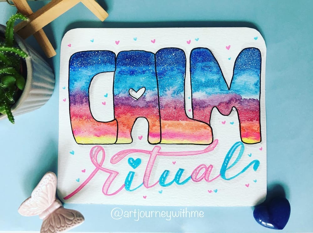 Dramatic Rainbow Monogram (Sample Project) | Skillshare Student Project