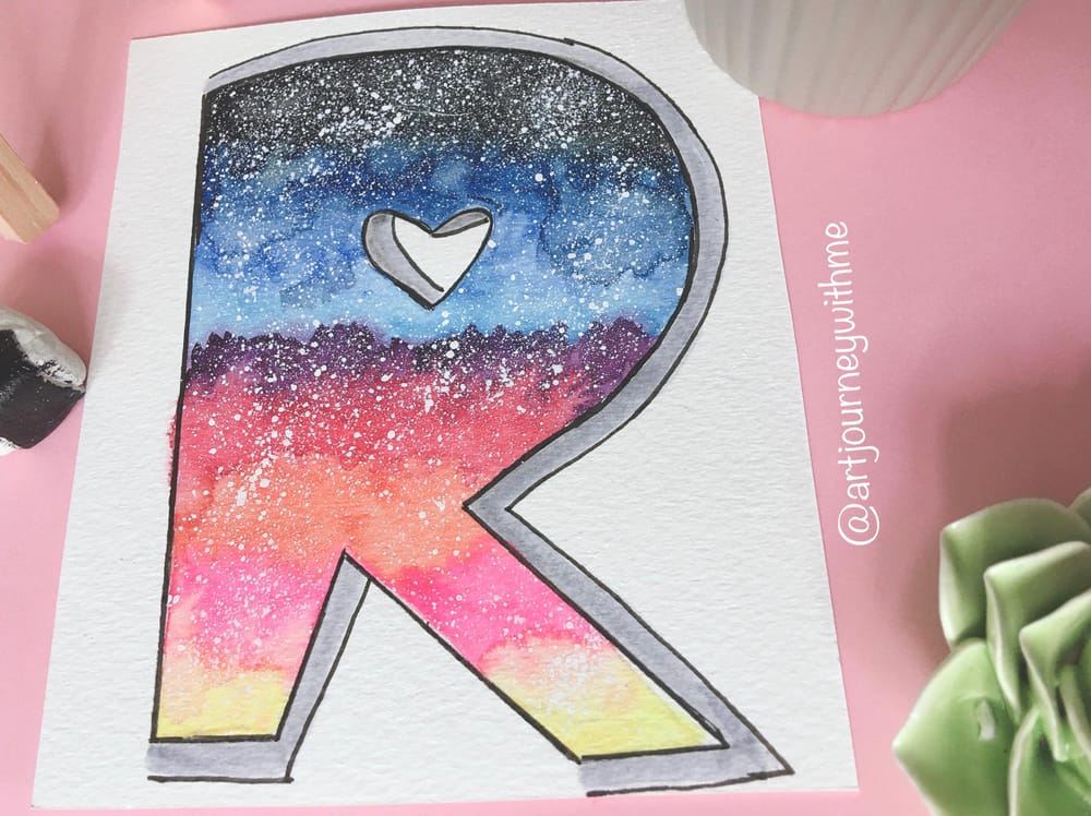 Dramatic Rainbow Monogram (Sample Project) | Skillshare Student Project