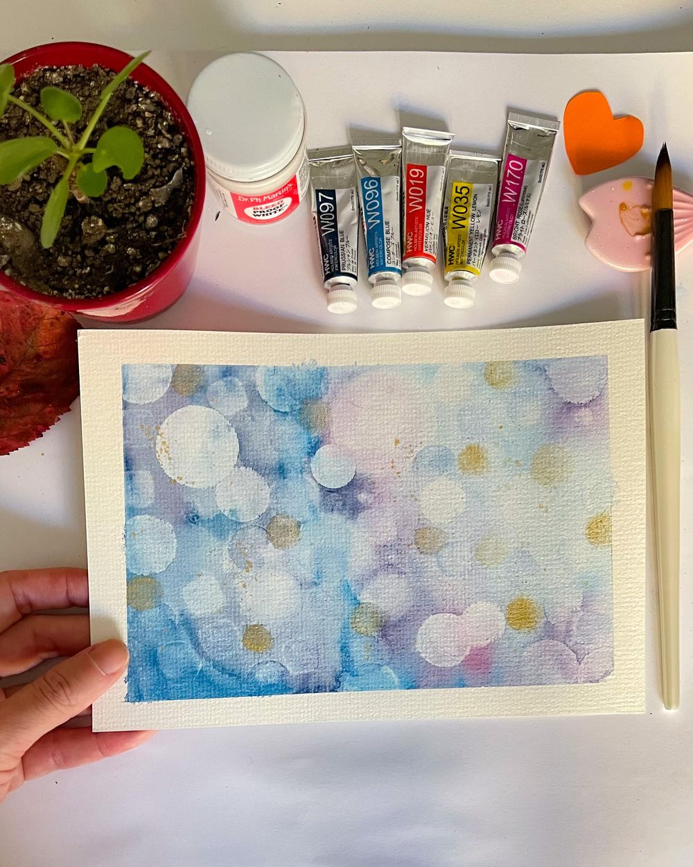 SAMPLE PROJECT: Whimsical Watercolor Painting Using Bokeh Effect | Skillshare Student Project