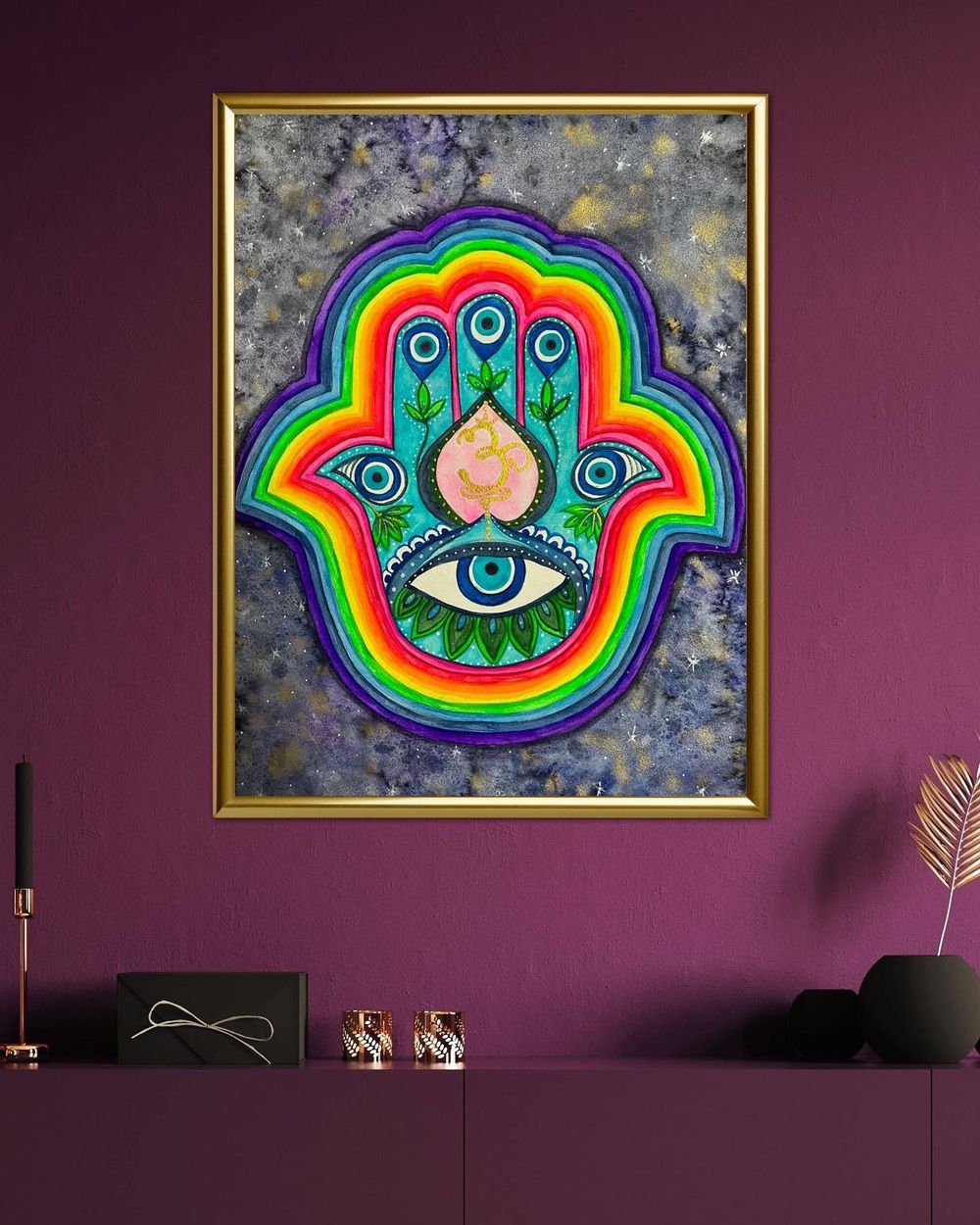 Hamsa hand with Om symbol | Skillshare Student Project