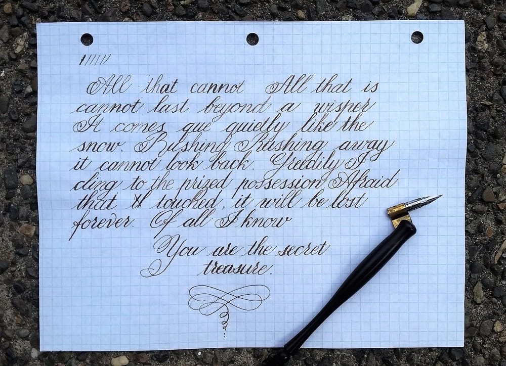 Intro to Copperplate Calligraphy | Skillshare Student Project