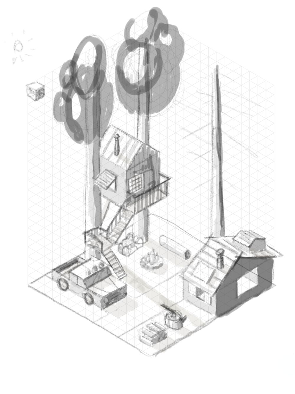 Isometric Treehouse | Skillshare Student Project