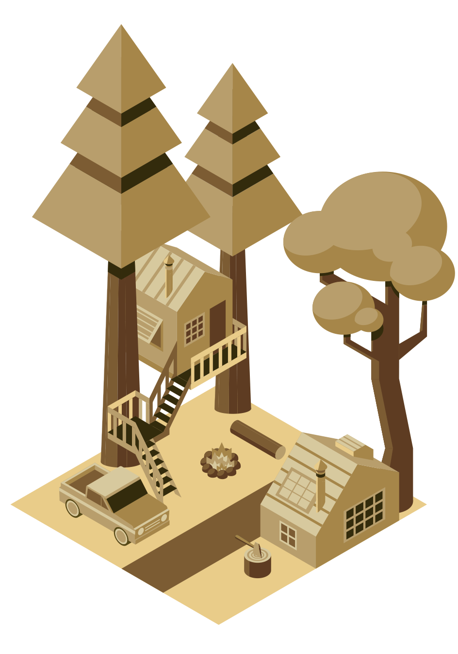 Isometric Treehouse | Skillshare Student Project