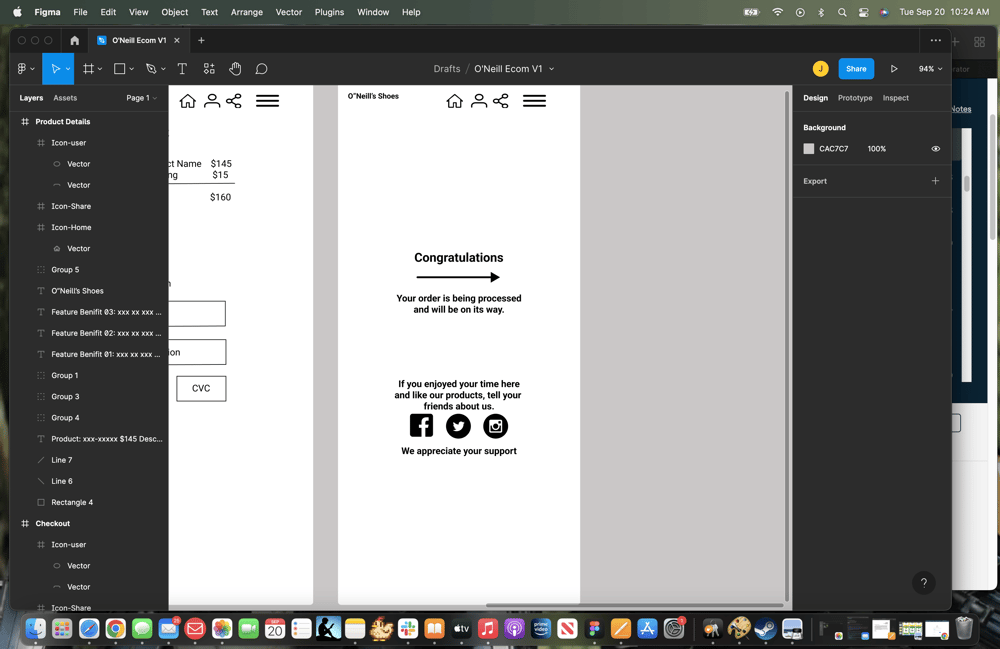 Jason Schriver Figma UI/UX | Skillshare Student Project