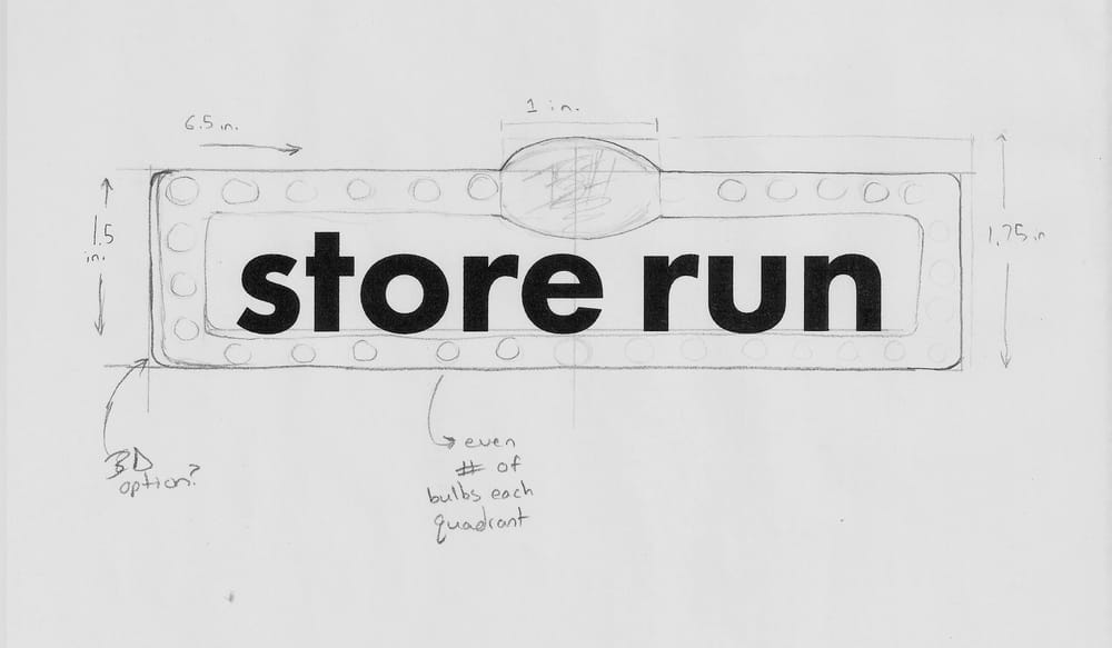 ISH | Store Run - Corner Store Logo Sticker | Skillshare Student Project