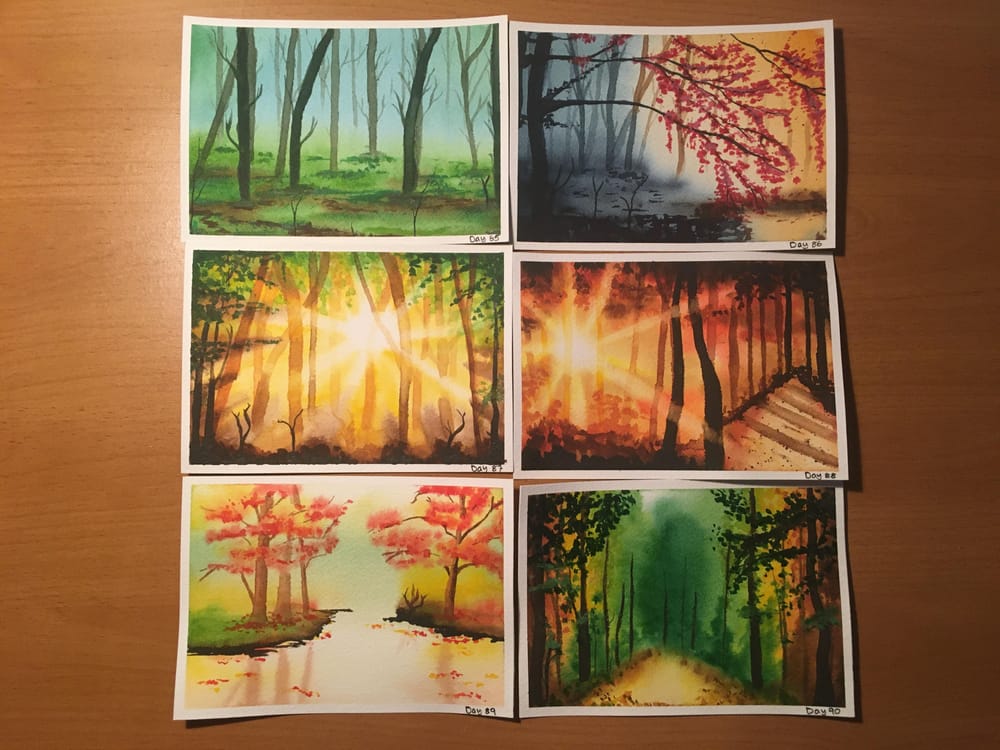 100 days of watercolour with Geethu | Skillshare Student Project