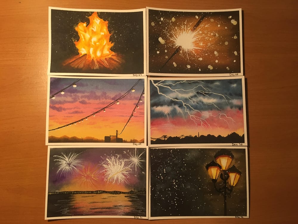 100 days of watercolour with Geethu | Skillshare Student Project