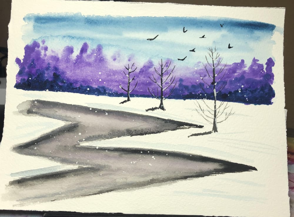 Delicate Winter Landscapes | Skillshare Student Project