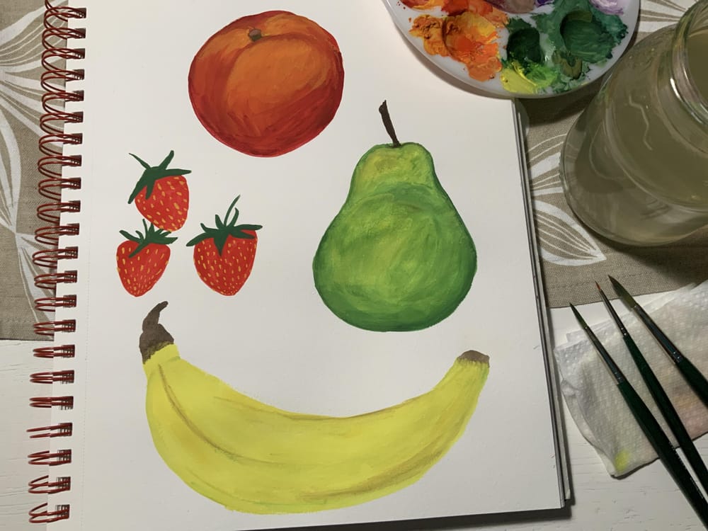 Gouache Fruits | Skillshare Student Project