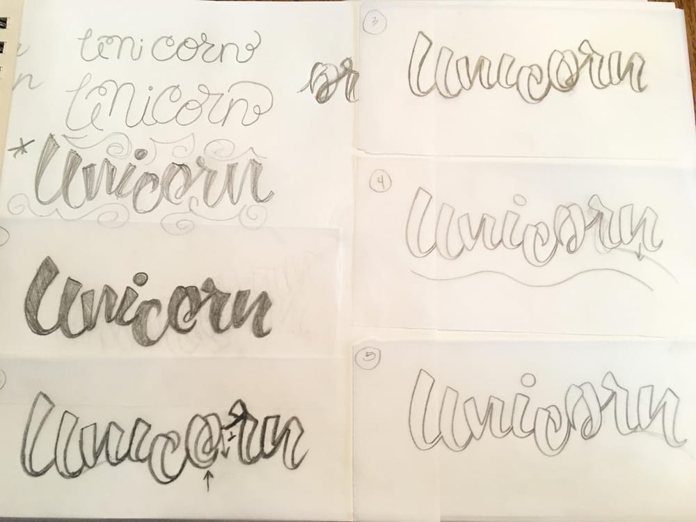 Unicorn Hand Lettering | Skillshare Student Project
