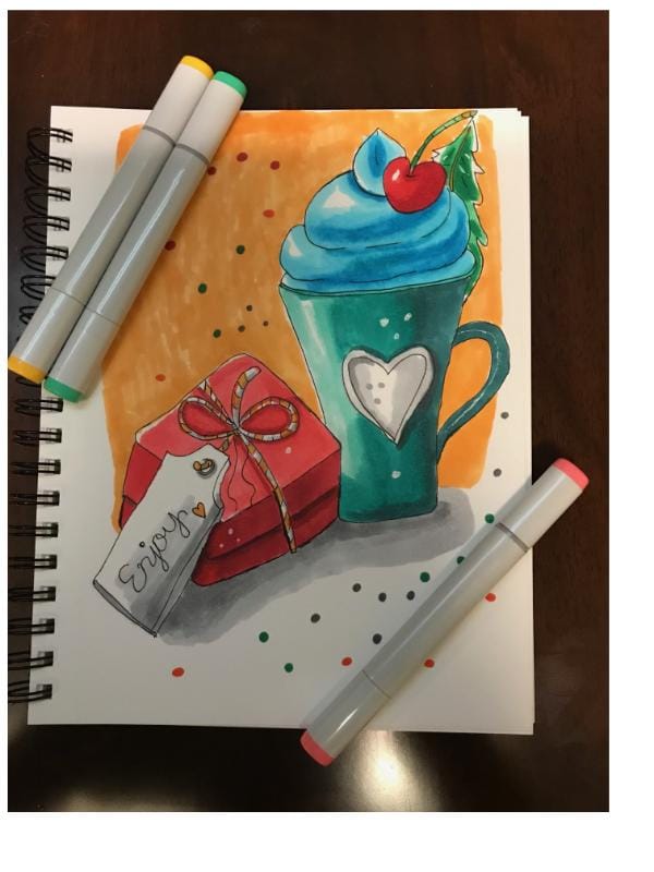 Sketching and coloring with markers | Skillshare Student Project