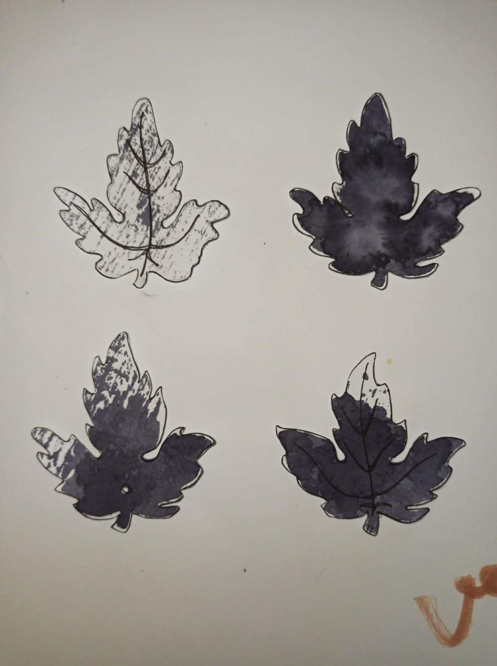 Ink leaves pattern | Skillshare Student Project