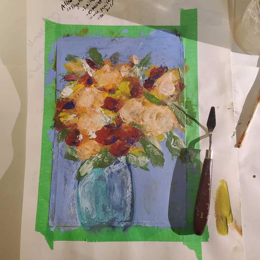 Florals using negative space technique | Skillshare Student Project