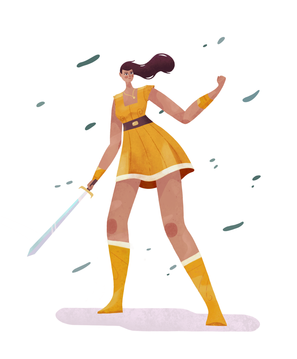 Lady with Sword - Skillshare Project | Skillshare Student Project