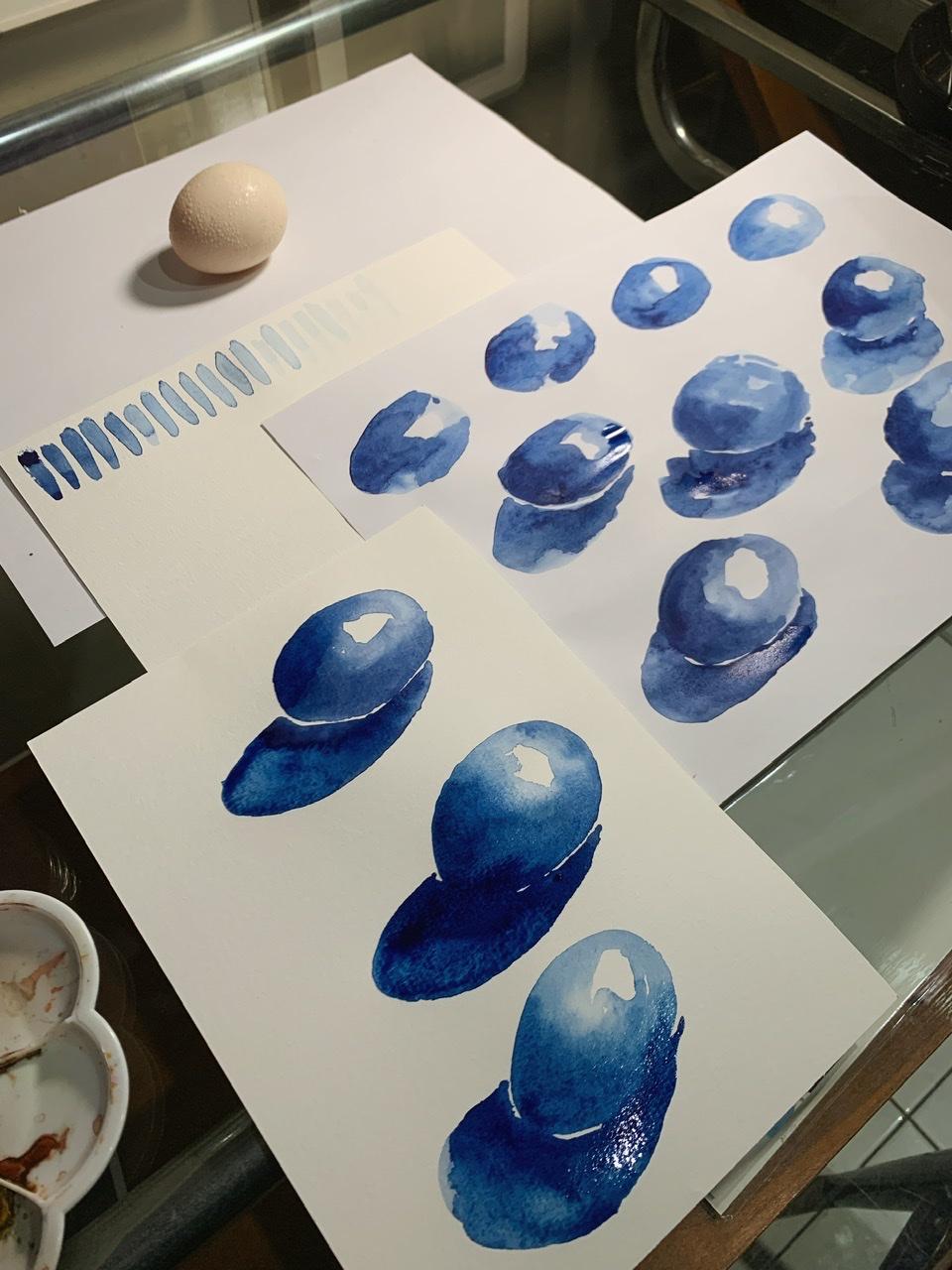 Egg & Still Life Watercolor Study | Skillshare Student Project