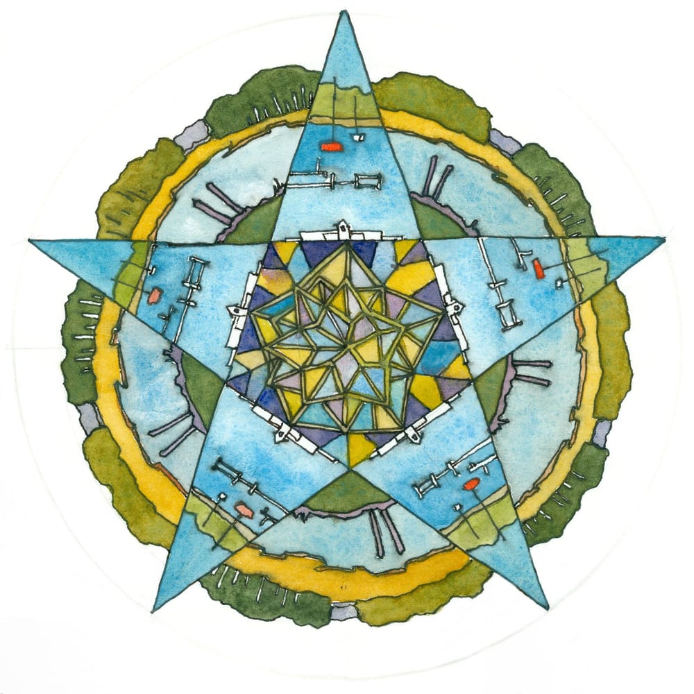 Examples of Pentagram Mandalas | Skillshare Student Project