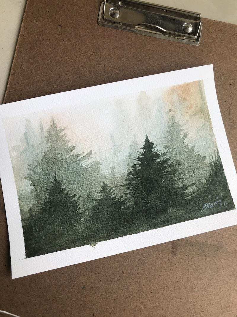 PROJECT: Misty Pine Trees | Skillshare Student Project