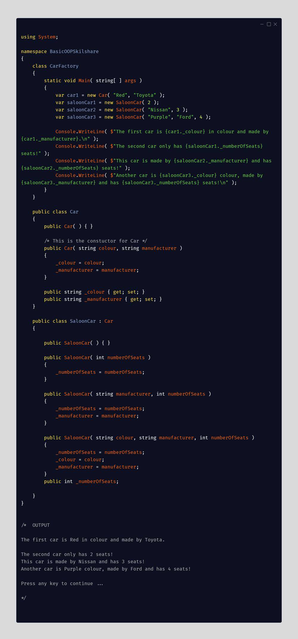 Final Project - BasicOOP | Skillshare Student Project