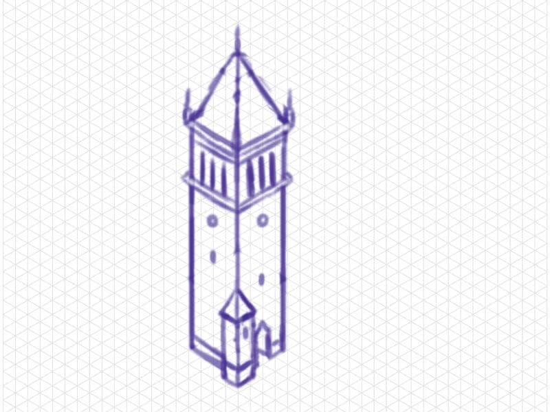 Isometric Campanile | Skillshare Student Project