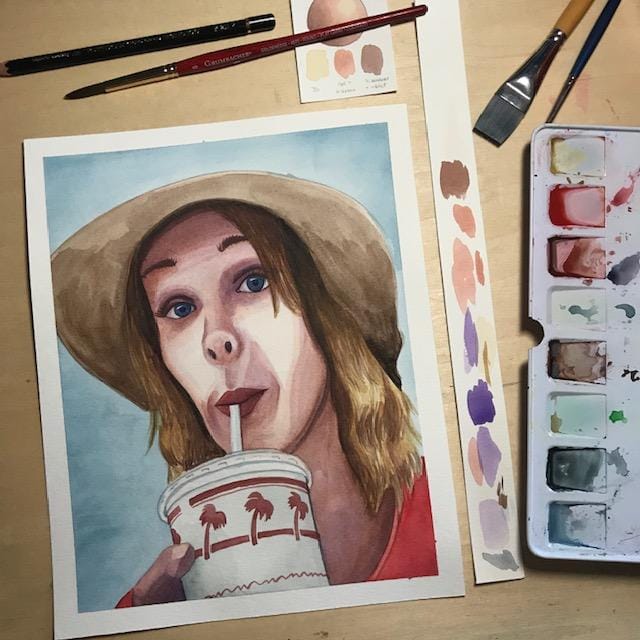 Watercolor portrait | Skillshare Student Project