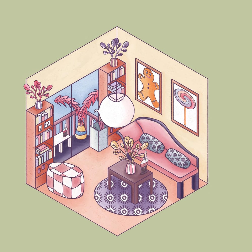 Isometric dream room | Skillshare Student Project