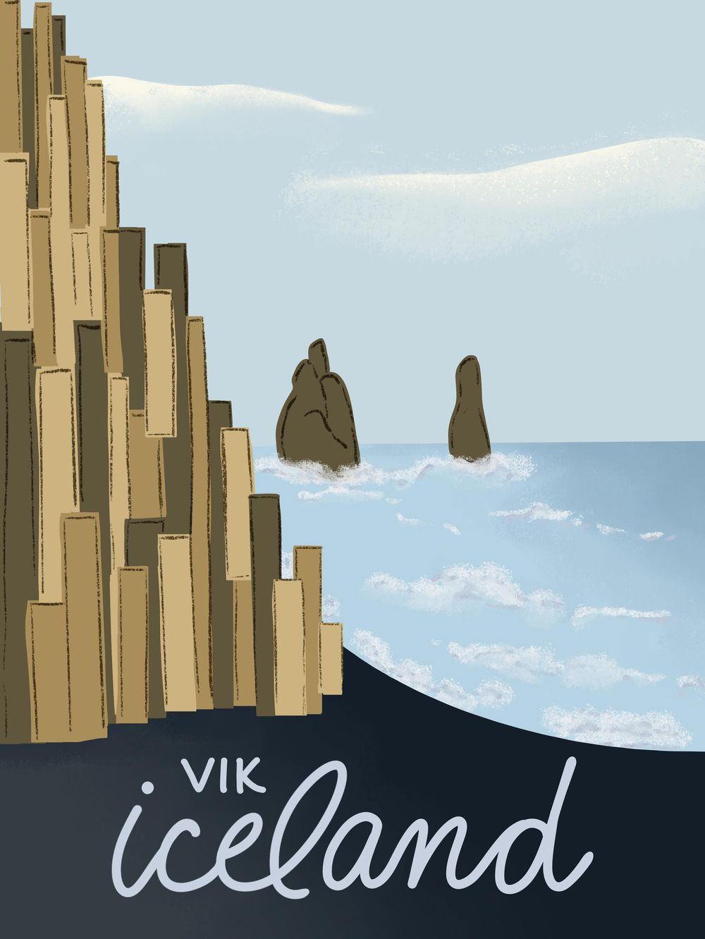 Iceland travel posters | Skillshare Student Project