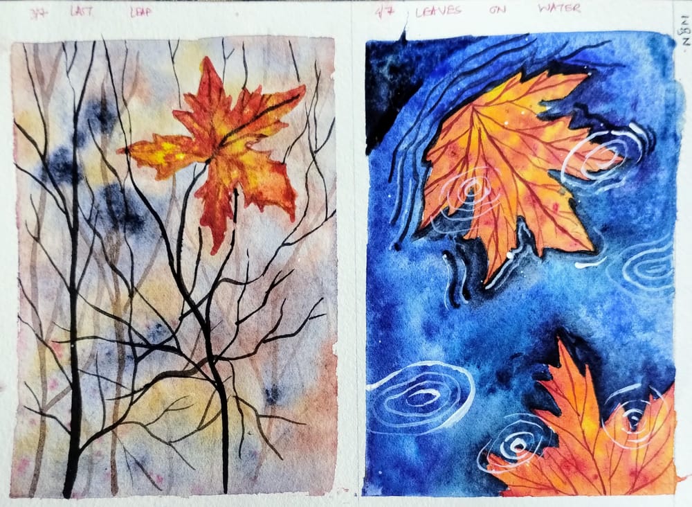 Autumn Leaves Painting With Vinita Skillshare Student Project autumn-leaves-painting-with-vinita-skillshare-student-project