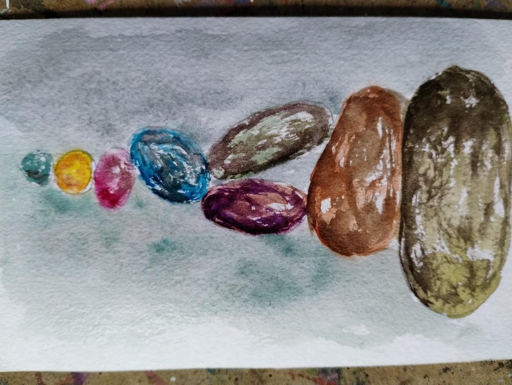 6 Pebbles painting with Eswari | Skillshare Student Project