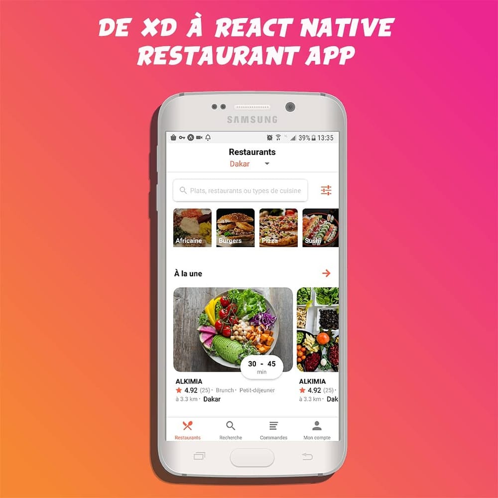 React Native Restaurant App | Skillshare Student Project