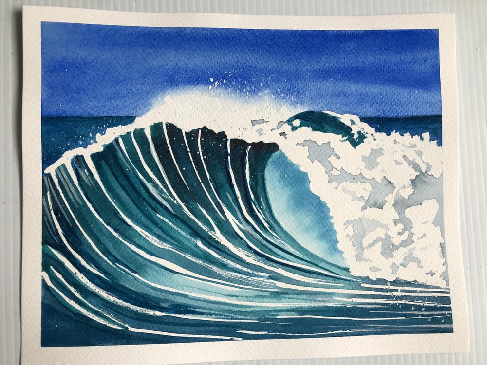 Ocean Waves in Watercolour | Skillshare Student Project