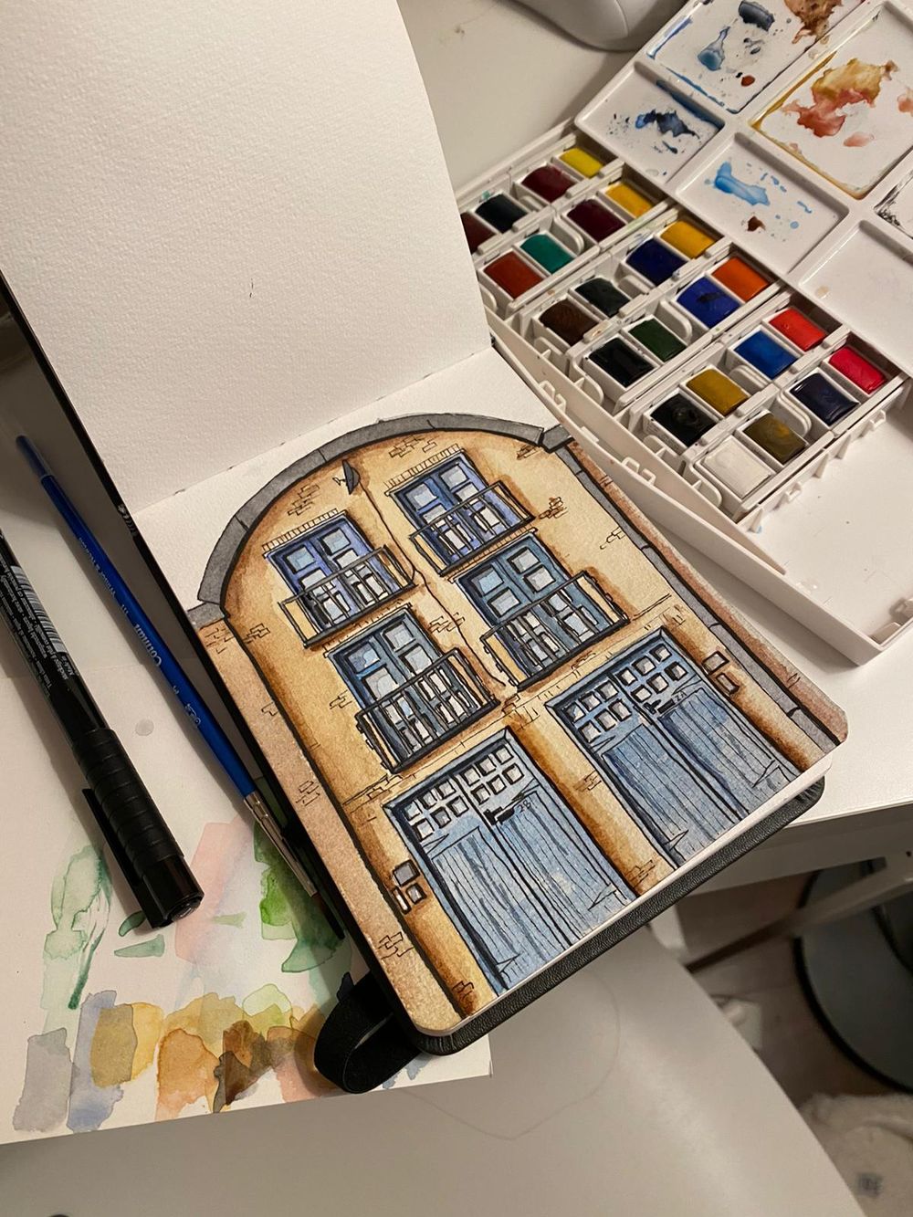 2A/2B Fenwick Pl | Urban Sketch & Paint | Skillshare Student Project