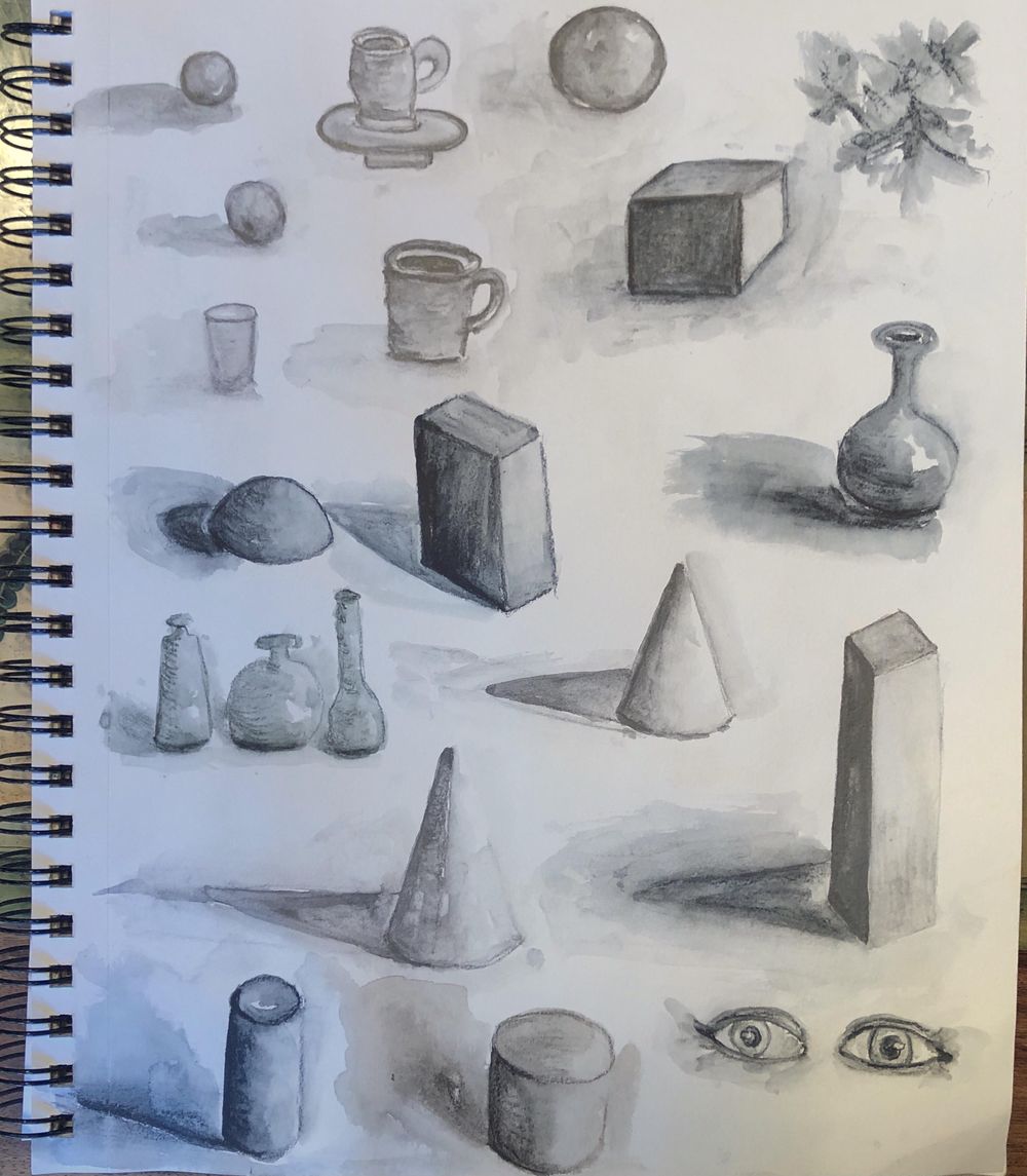 Shading objects and a mug | Skillshare Student Project