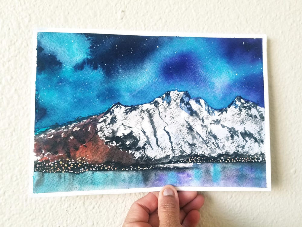 Winter Lights: Paint Glowing Winter Skies with Watercolor | Skillshare Student Project