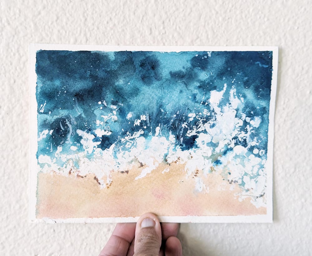 Watercolor Ocean Waves: Paint with Depth Using Tonal Value | Skillshare Student Project
