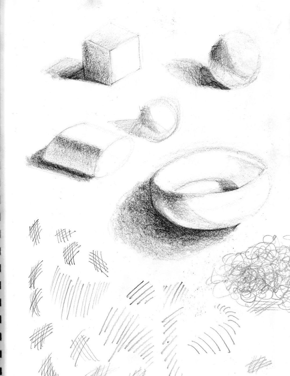 Complete fully shaded drawings of the three basic volumes | Skillshare ...