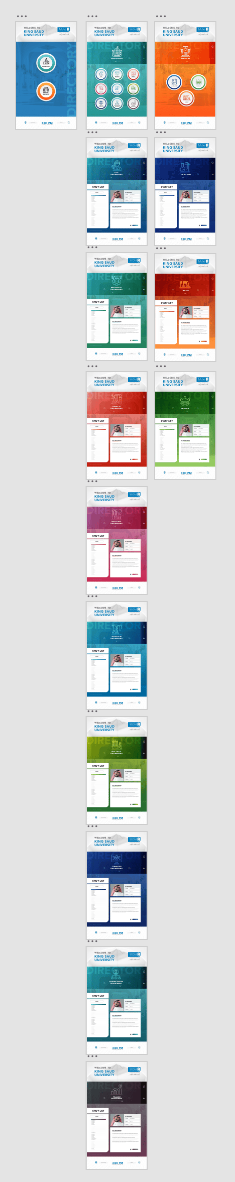 KSU 2021 Directory Touch Screen UI | Skillshare Student Project