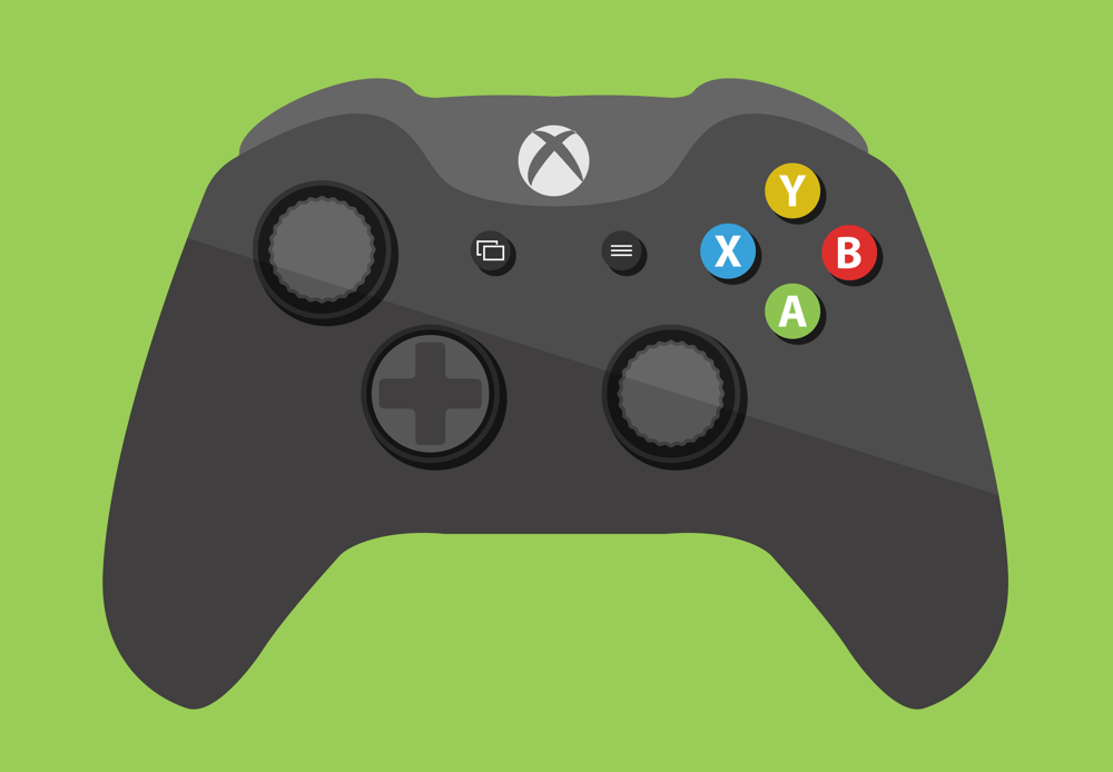 Illustrator: Xbox controller flat design | Skillshare Student Project