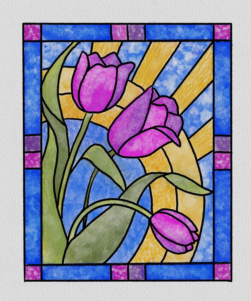 Watercolor Stained Glass | Skillshare Student Project