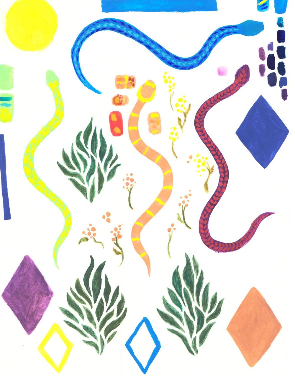 Vibrant Snakes | Skillshare Student Project